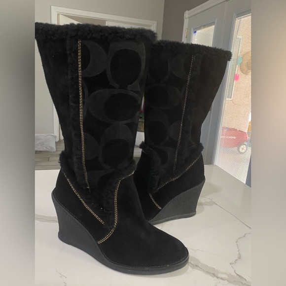 Coach | Shoes | Coach Jordana Signature Boots 55 M | Poshmark